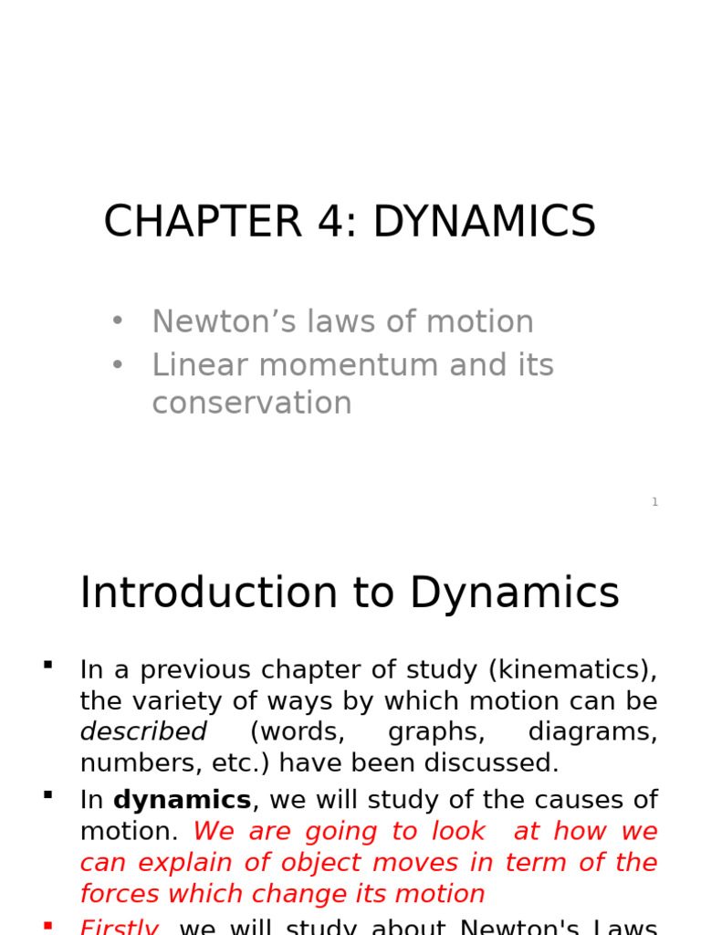 Chapter 4 Dynamics | PDF | Force | Buoyancy