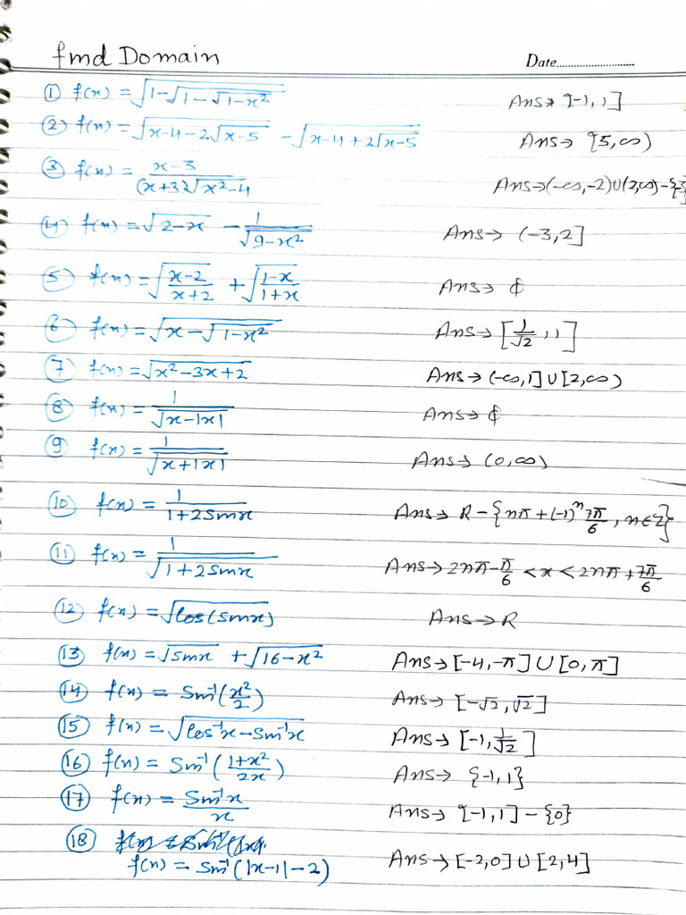 Finding Range in Mathematical Functions | PDF