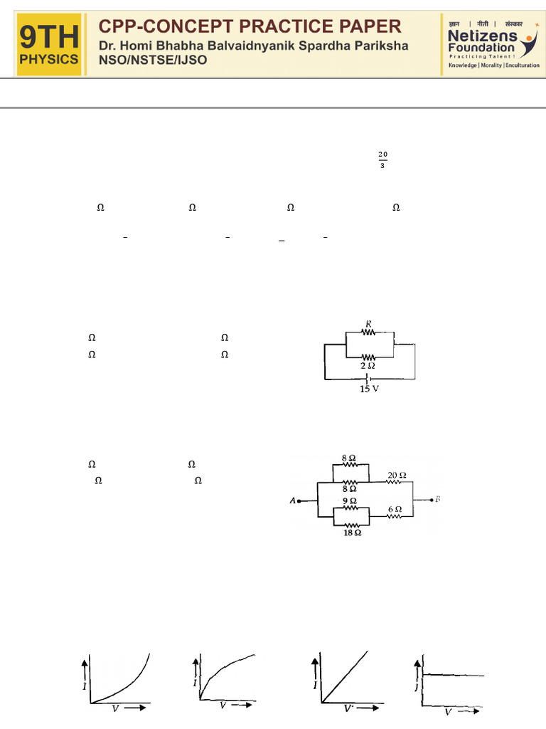 n5 9th Inspire B CPP 01 Physics Electricity 11-10-2024 | PDF | Electrical Resistance And ...