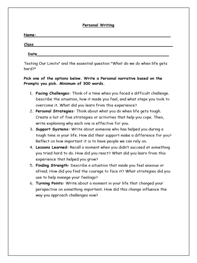 Personal Writing With Rubrics | PDF | Cognitive Psychology | Learning