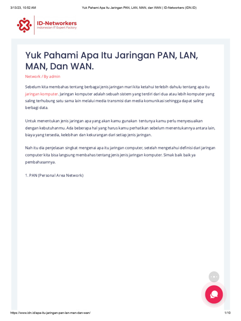 Yuk Pahami Apa Itu Jaringan PAN, LAN, MAN, Dan WAN - ID-Networkers (IDN ...