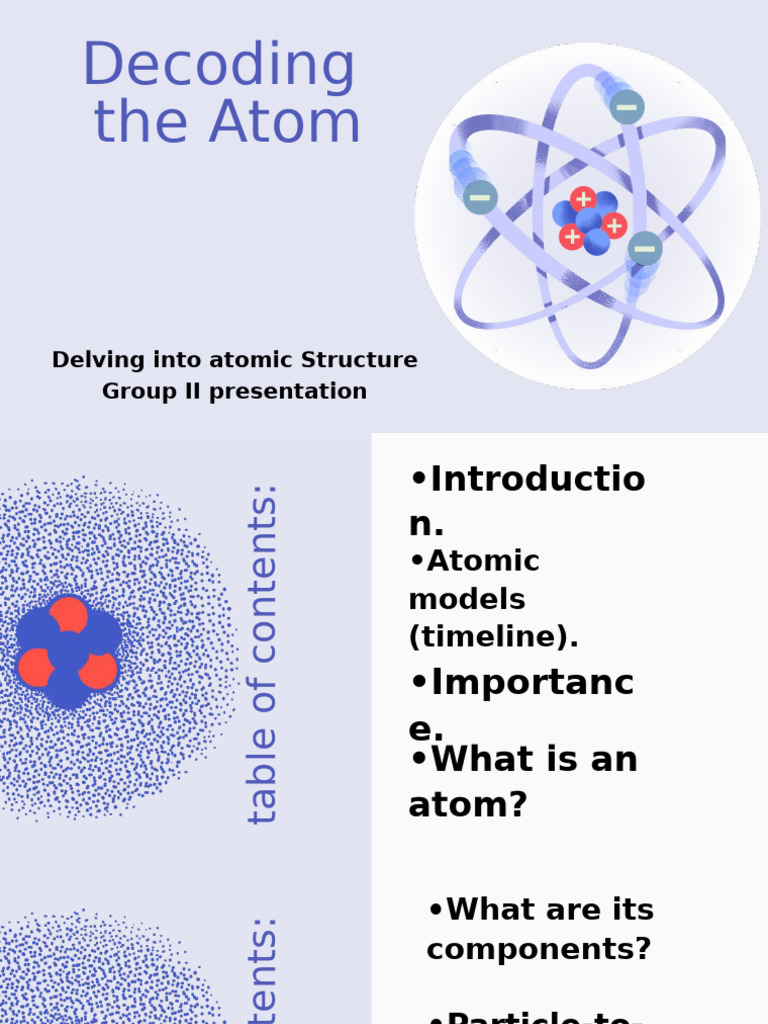 Chemistry Atomic Structure Presentation in Lavander Red Blue ...