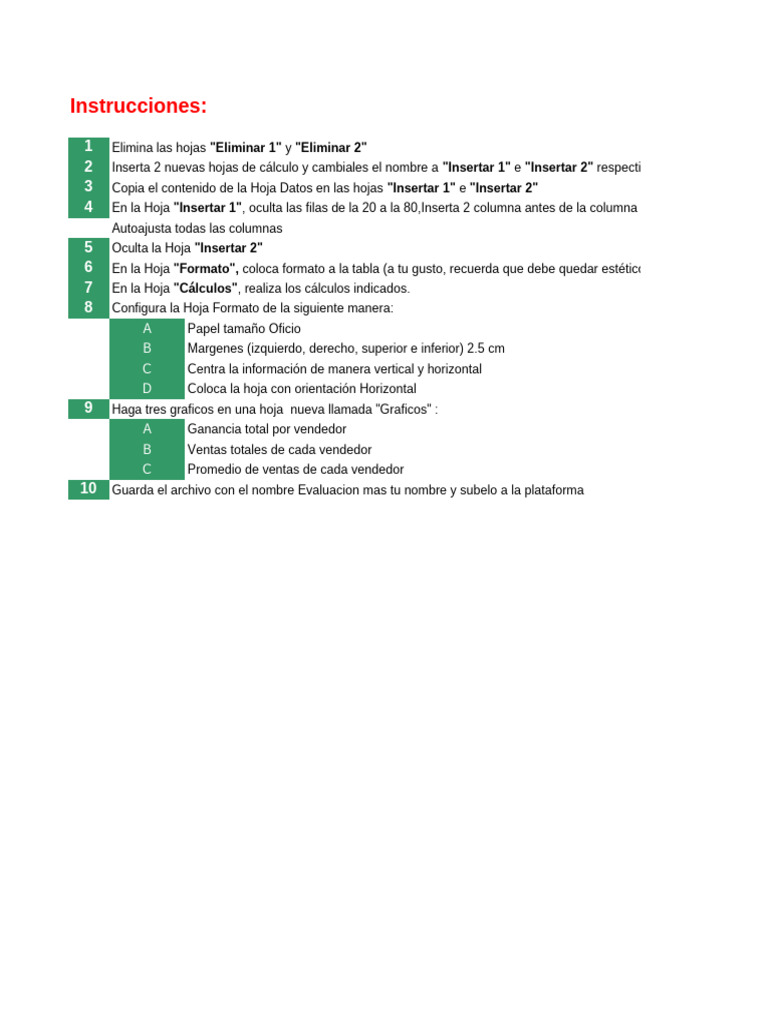 Ejercicio 7 Excel | PDF | Confitería | Alimentos