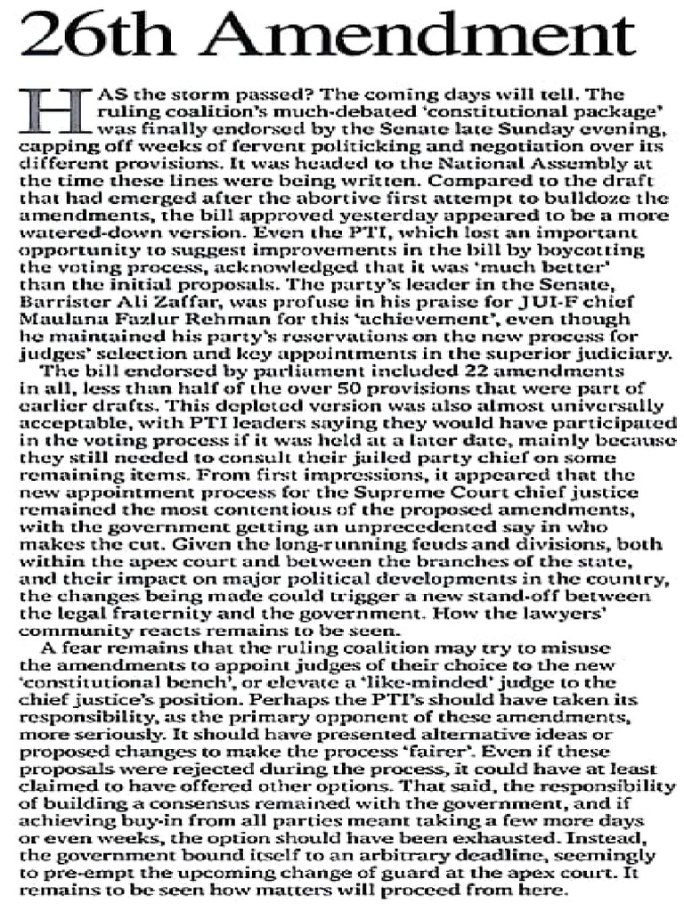 26th Amendment | PDF