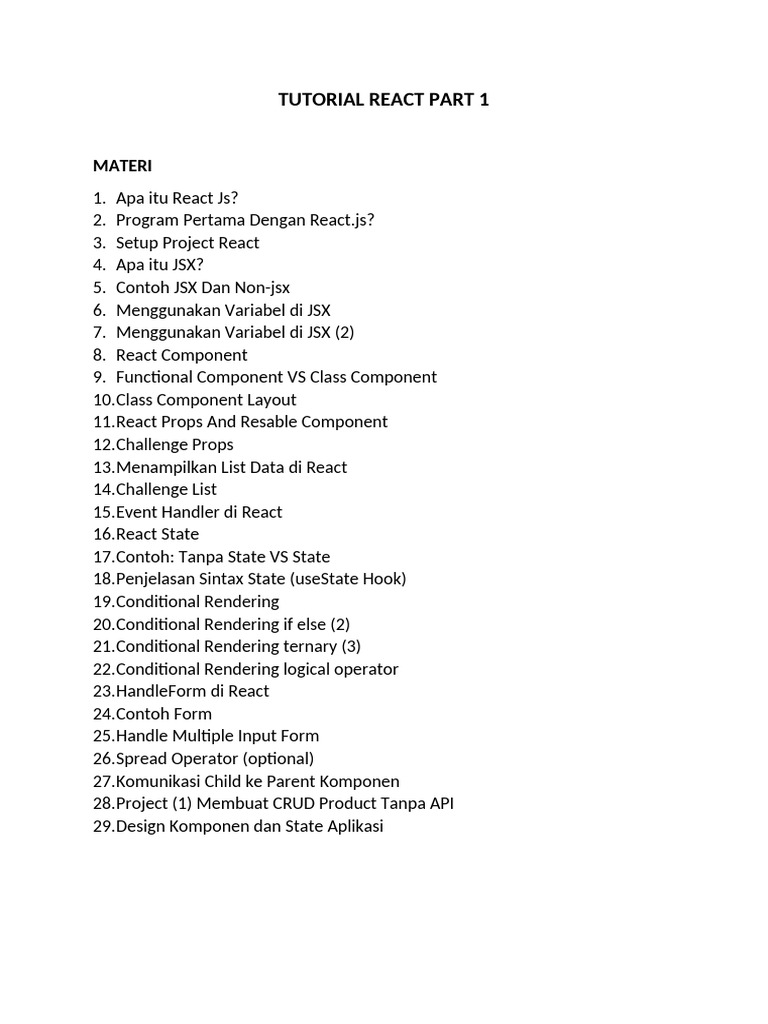 Tutorial React Part 1 | PDF