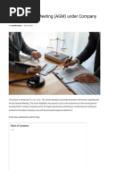 AGM Notice and Minutes Template | PDF