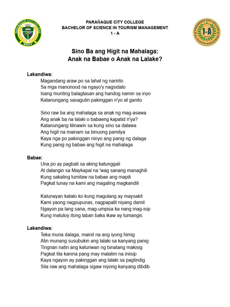 Balagtasan Iskript | PDF