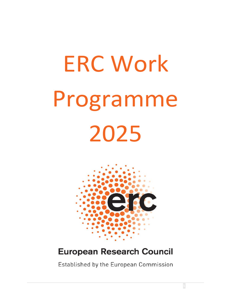 WP Horizon Erc 2025 en | PDF