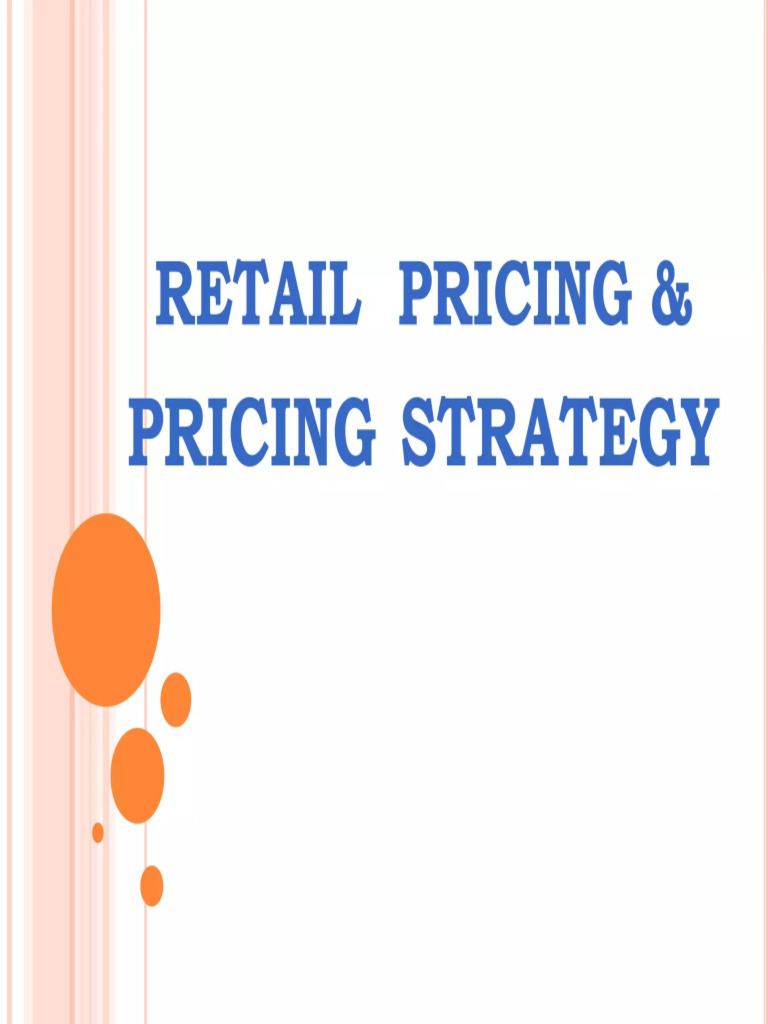 Retail Pricing Strategy | PDF