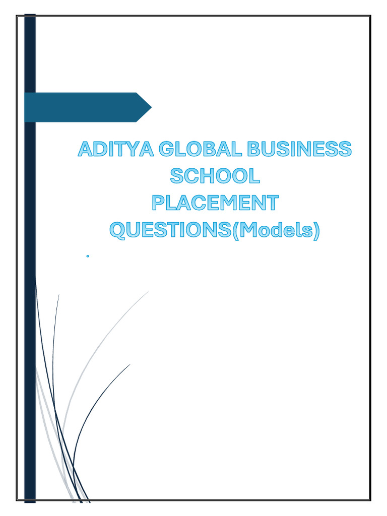 Placement Questions @agbs | PDF | Business