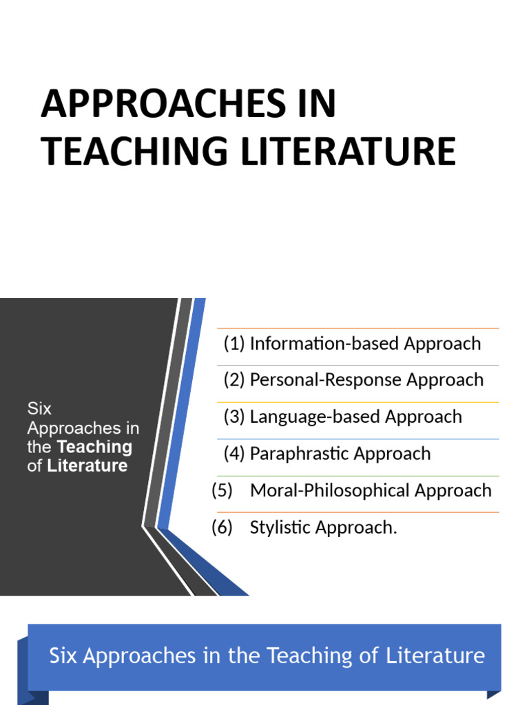 Approaches in Teaching Literature | PDF | Learning | Cognition