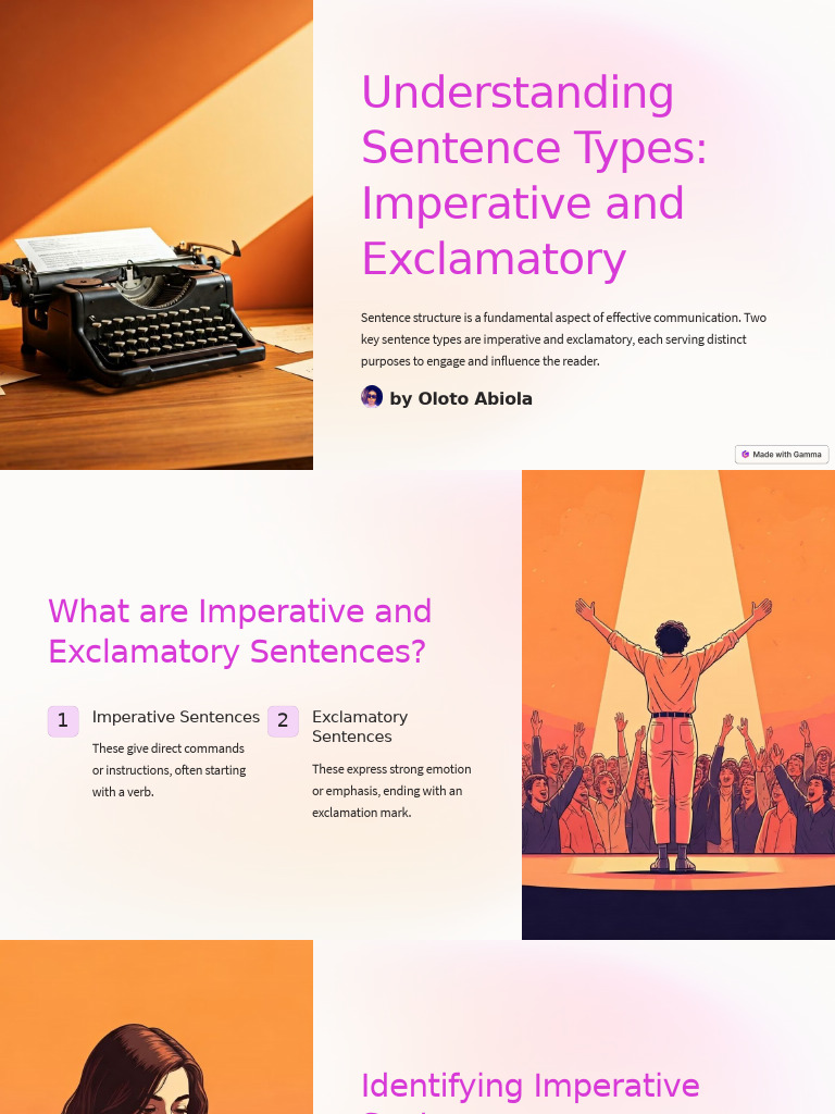 Understanding Sentence Types Imperative and Exclamatory | PDF ...