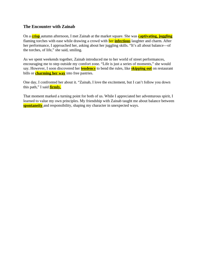 The Encounter With Zainab | PDF