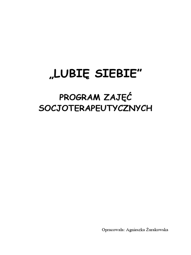 Lubie Siebie - Program Zaj Socjoter | PDF