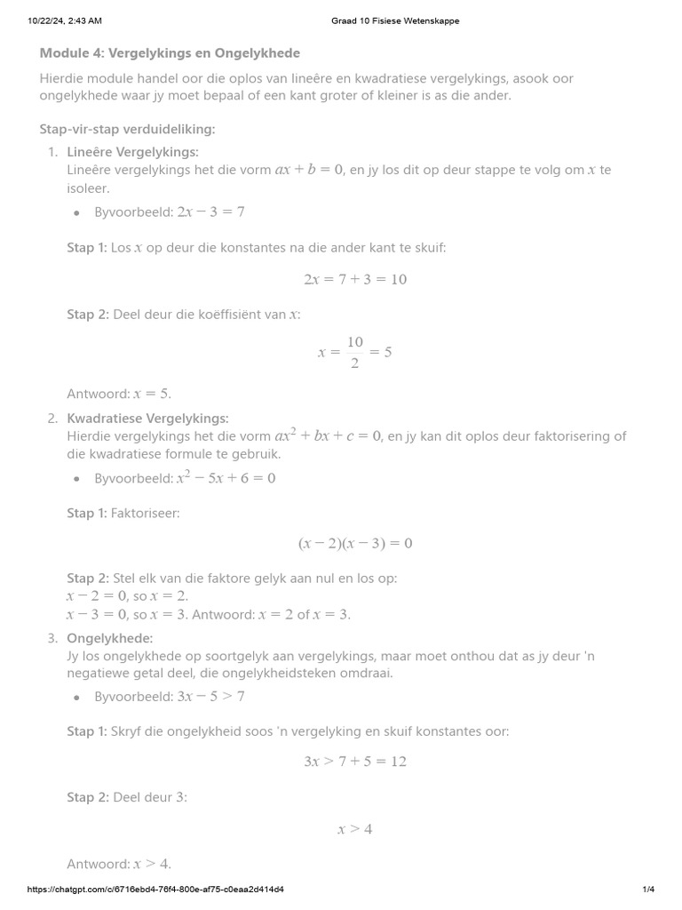 Wisk Vraestel 1 Pt2 | PDF