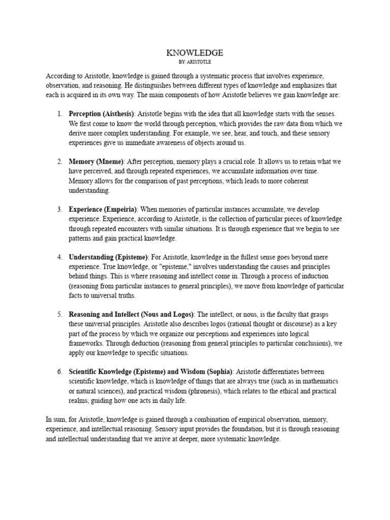 Knowledge | PDF | Knowledge | Reason