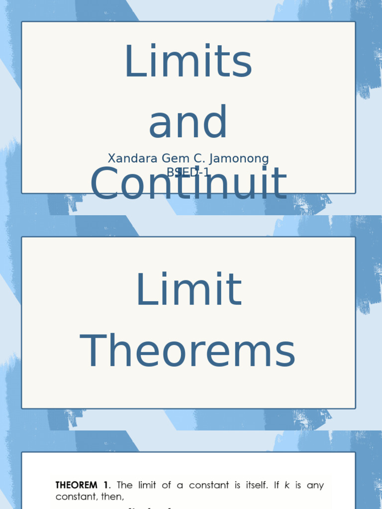 Jamonong Limits&Continuity | PDF Jamonong Limits&Continuity | PDF