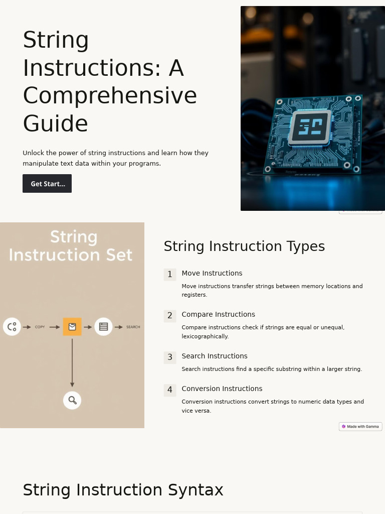 String Instructions A Comprehensive Guide | PDF