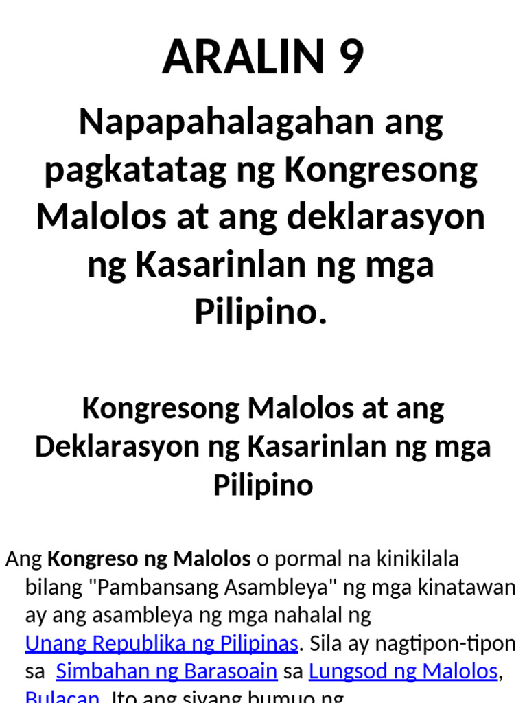 ARALIN 9 Aral. Pan. 6 | PDF