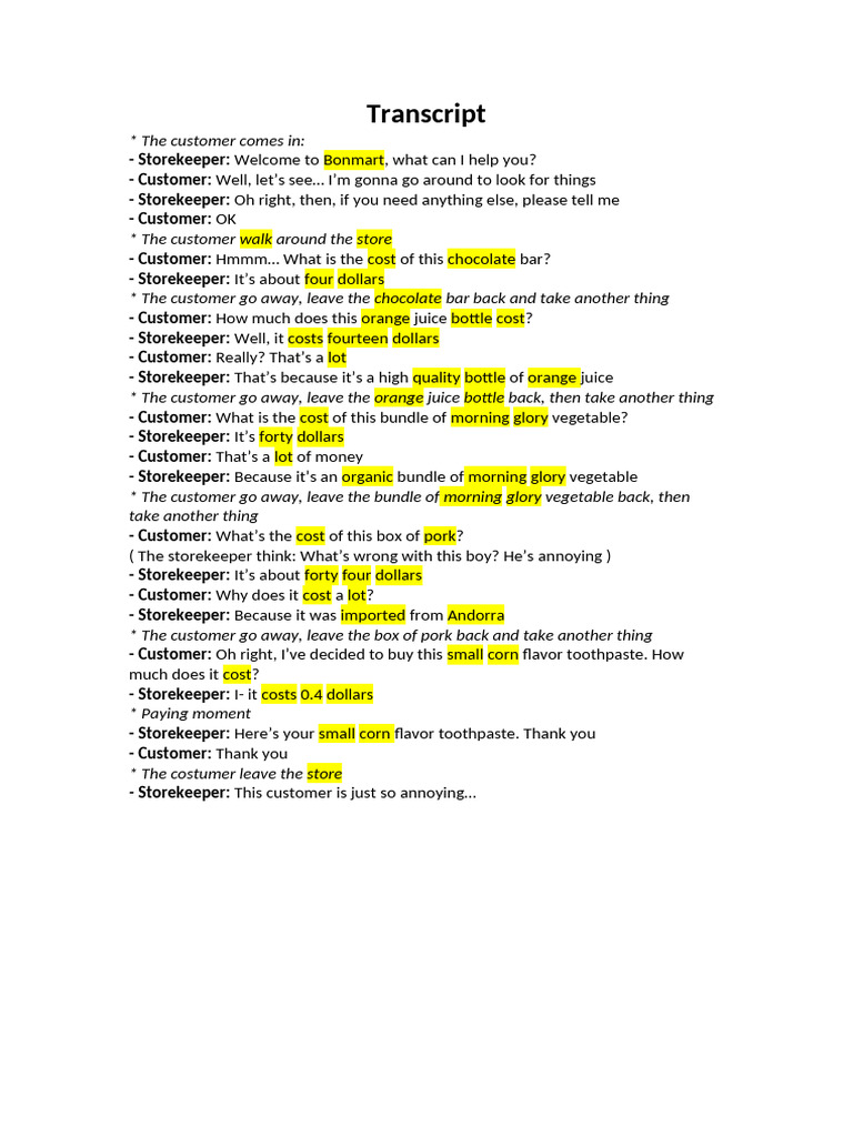Transcript Pronunciation Production Assignment 3 | PDF