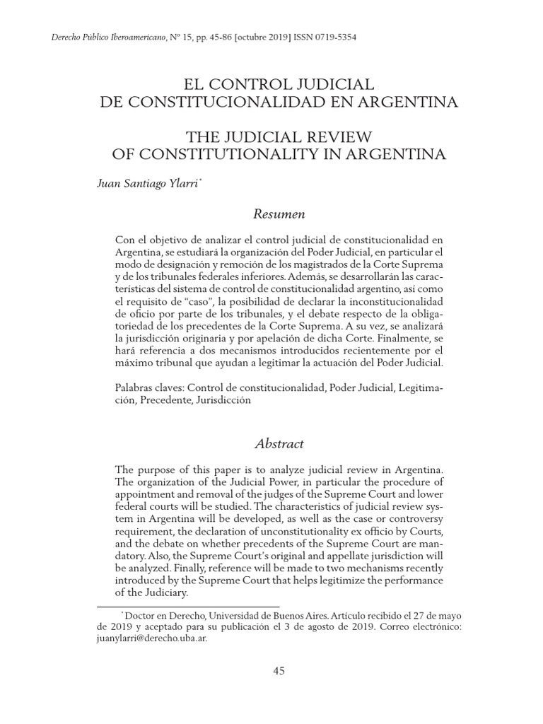 CONTROL DE CONSTITUCIONALIDAD Ylarri El control _240821_172410 | PDF | Judicaturas | Constitución