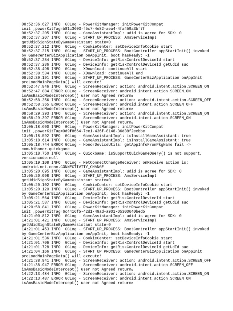 GameCenter Startup Log Analysis | PDF