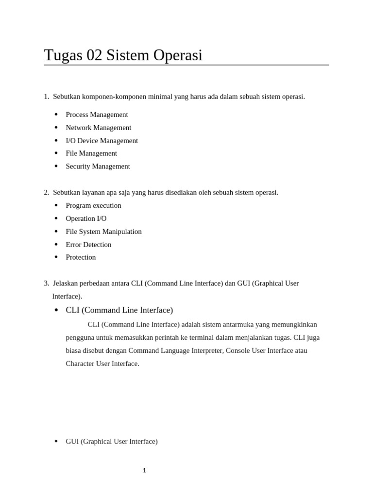 Perbedaan CLI dan GUI dalam Sistem Operasi | PDF