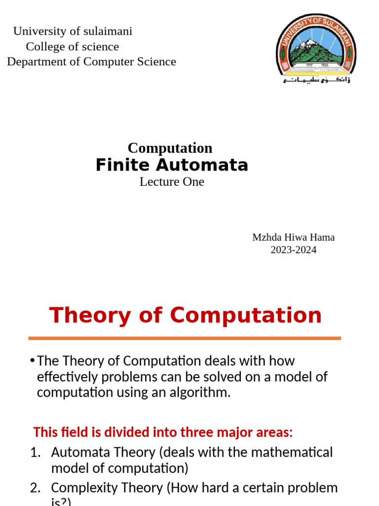 1 Finite Automata (1) | PDF | Automata Theory | Formal Methods