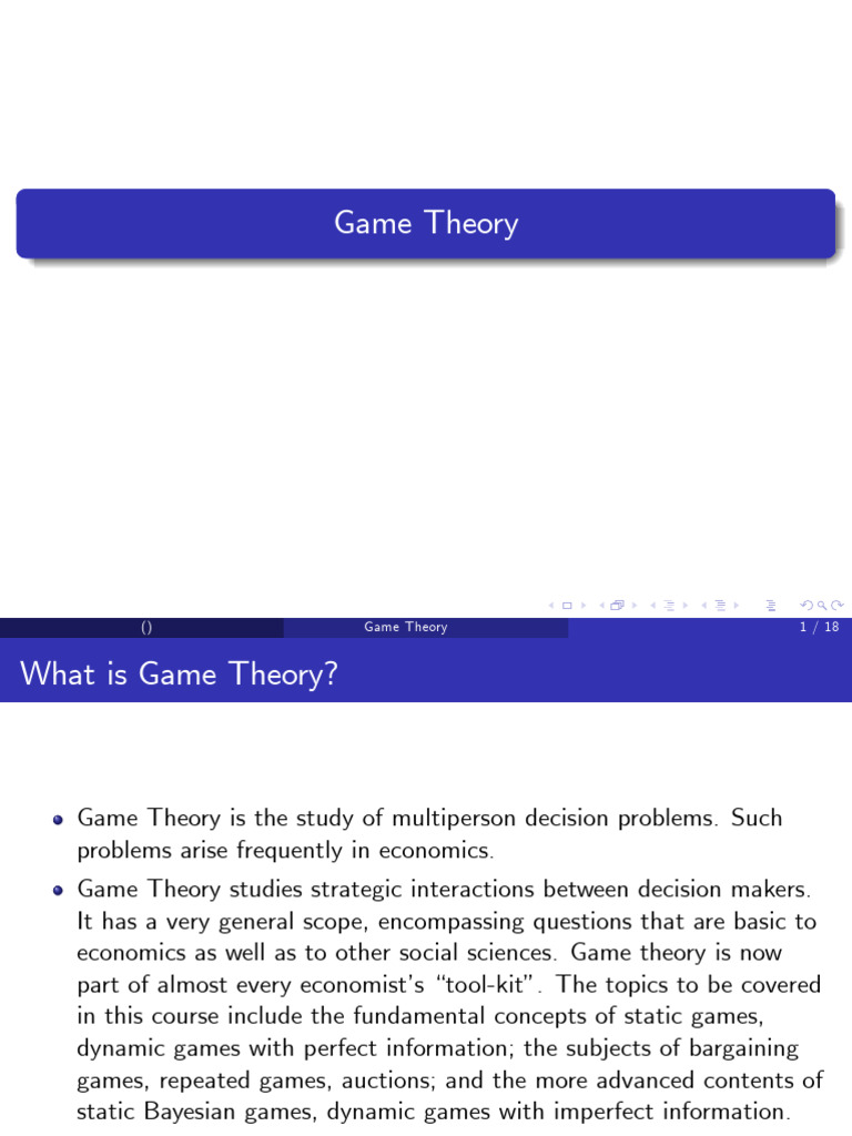 Ch1 | PDF | Game Theory | Economics