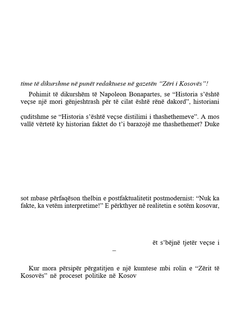 Bislim Elshani - Zëri Ynë I Kosovës | PDF