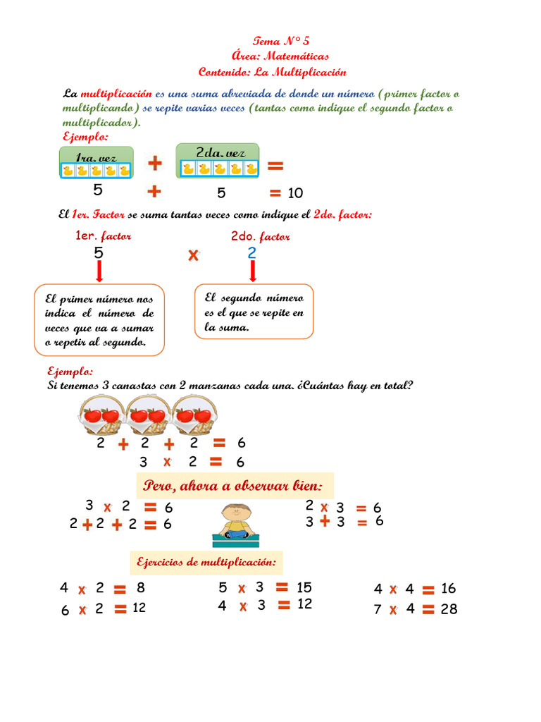 La Multiplicacion | PDF