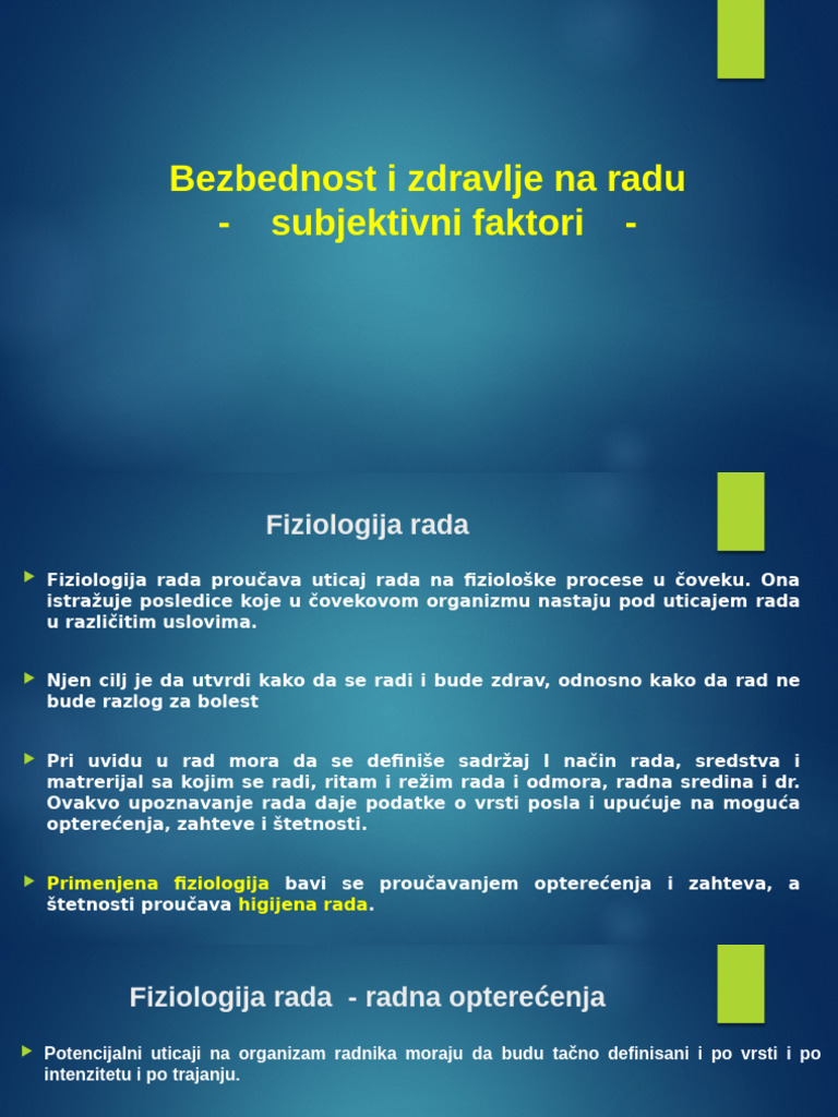 Bezbednost I Zdravlje Na Radu 2 | PDF