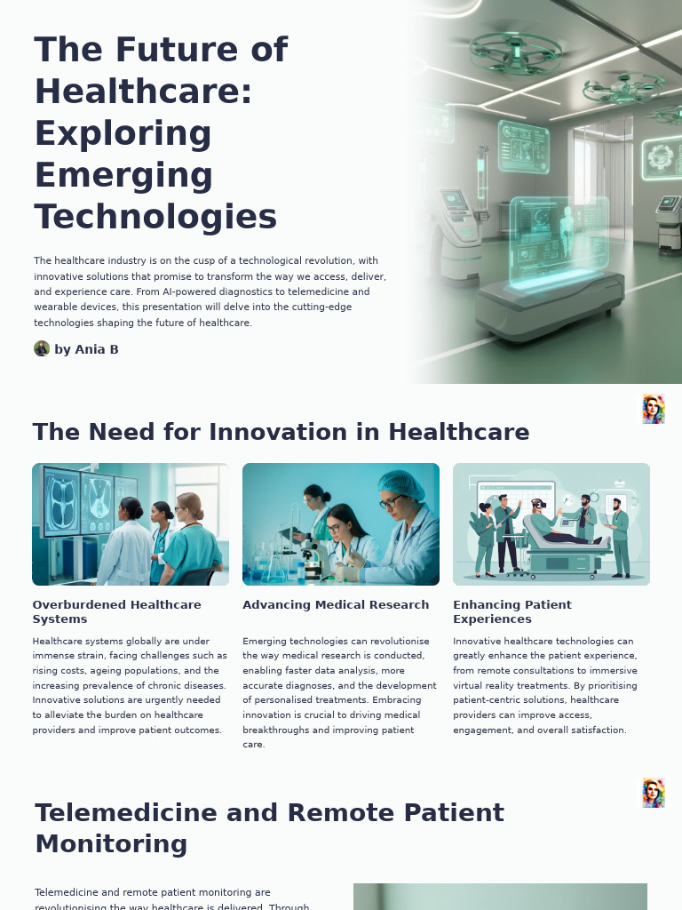 Emerging Technologies in Healthcare | PDF | Personalized Medicine ...