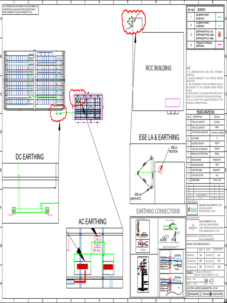 KPPL 5898 2024 DWG 12 Earthing Layout | PDF | Electricity ...