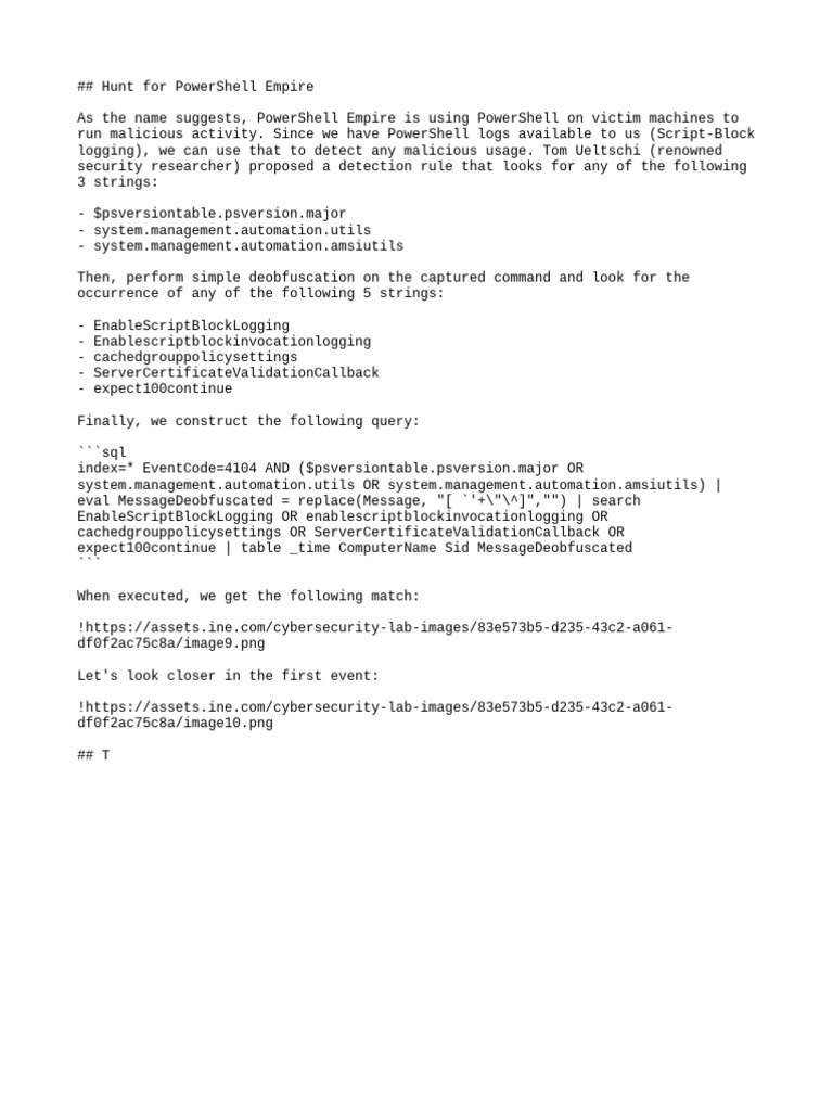 ## Hunt For PowerShell Empire | PDF