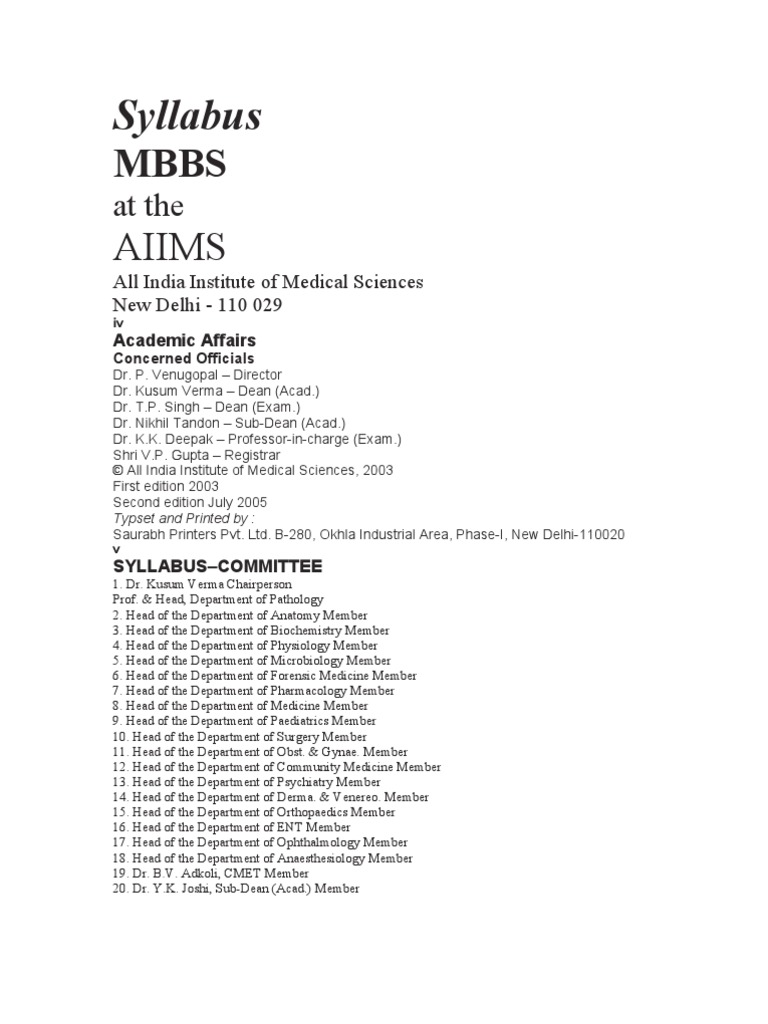 Syllabus Anat MBBS | PDF | Human Anatomy | Organ (Anatomy)
