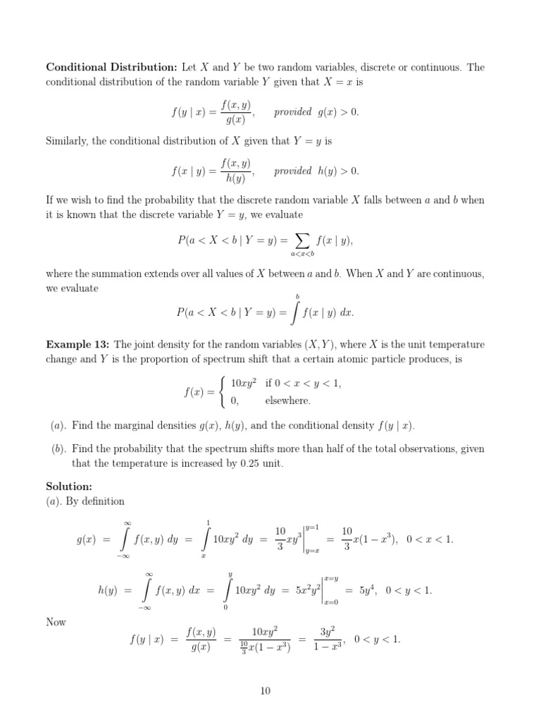 Conditional Distribution | PDF | Statistical Theory | Probability Theory