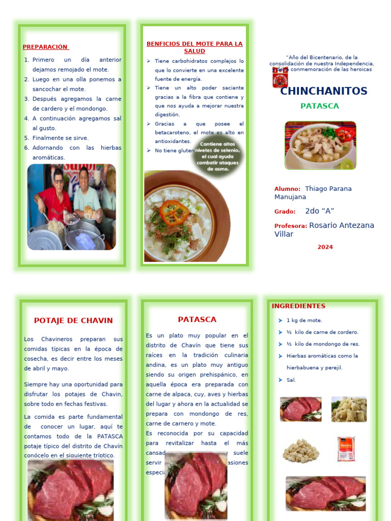 PATASCA | PDF | Comida y bebida | Alimentos