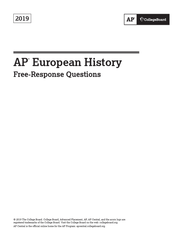 Ap19 FRQ European History | PDF | Nicolaus Copernicus | Galileo Galilei