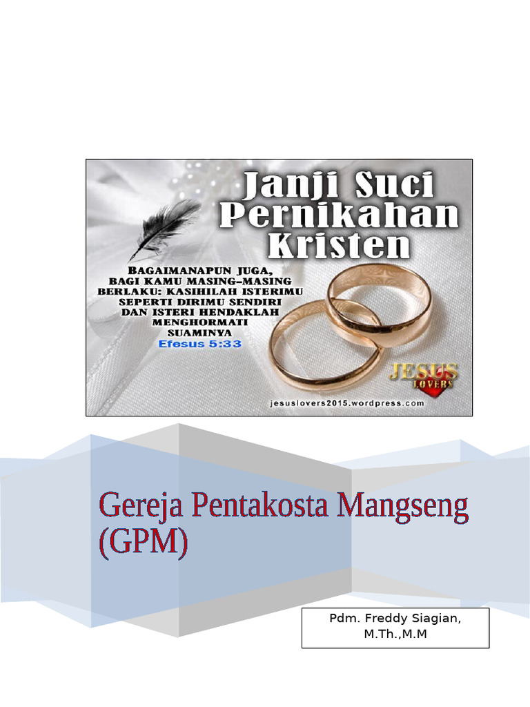 Bimbingan Pra-Nikah Kristen GPM | PDF