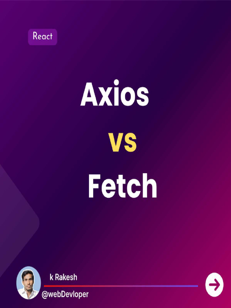 Axios Vs Fetch | PDF