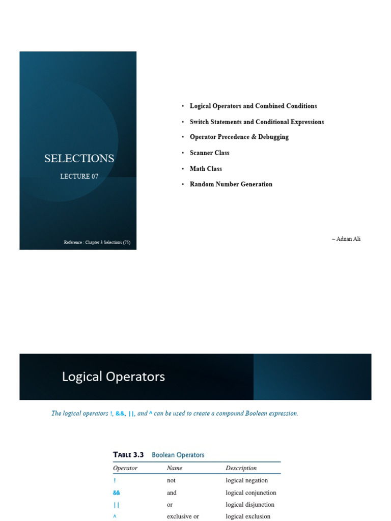 Lecture - 07 Selections (SwitchCase) | PDF | Control Flow | Computer ... Lecture - 07 Selections (SwitchCase) | PDF | Control Flow | Computer ...