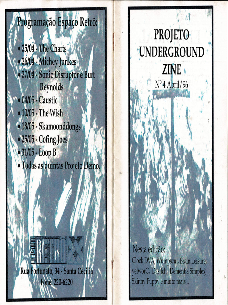 Projeto Underground Zine - Nº4 - Abril 96 | PDF