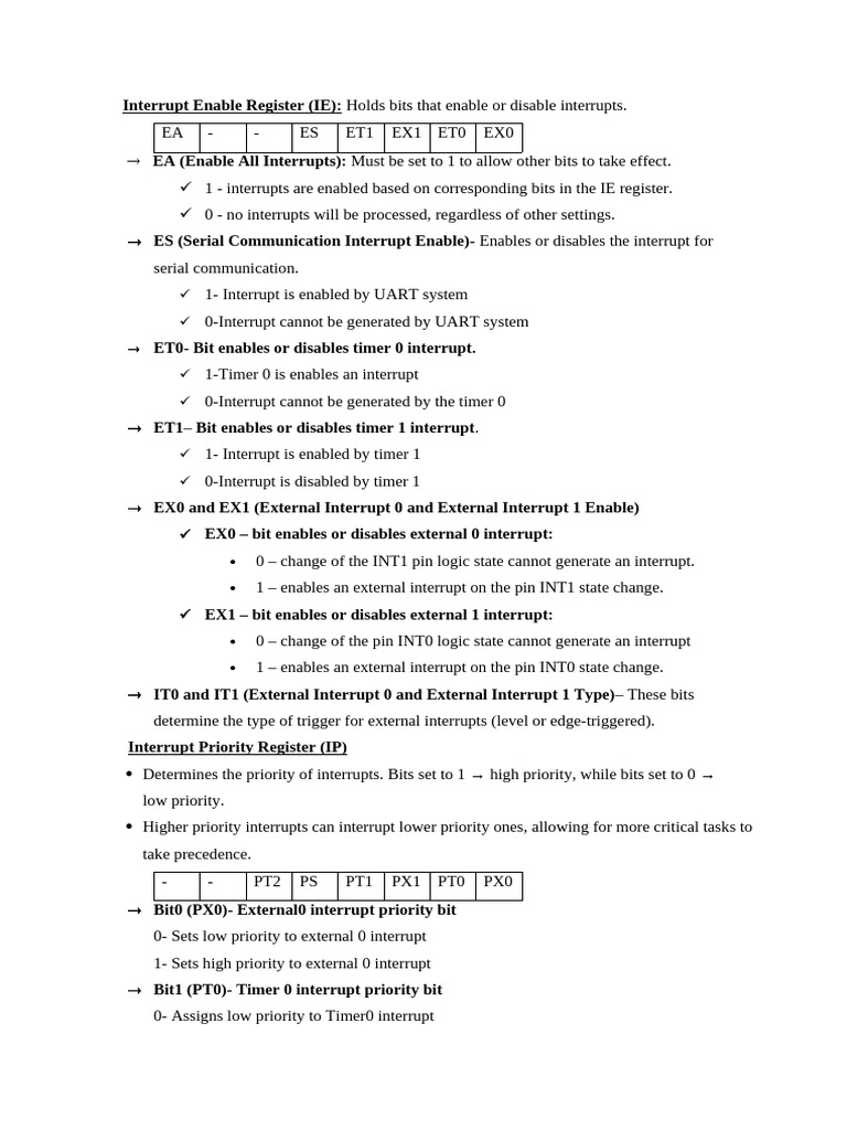 Interrupt Enable Register | PDF | Information Technology | Computer ...