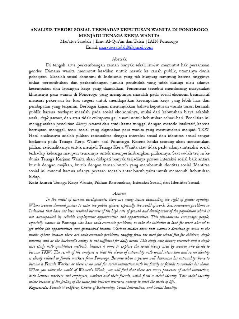 Revisi Mar'atus - TKW | PDF