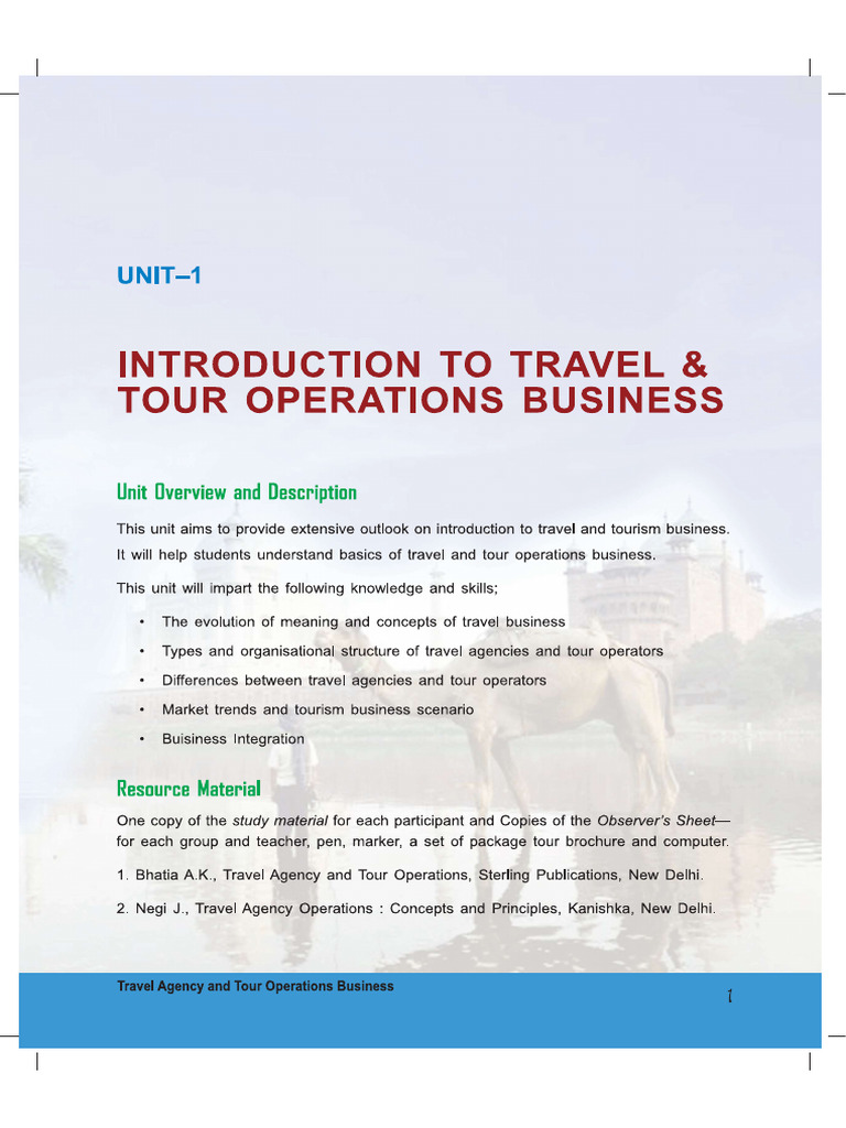 Tourism Chapter 1 | PDF