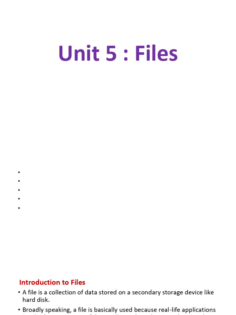 Module 5 (1) | PDF | Computer File | Pointer (Computer Programming)