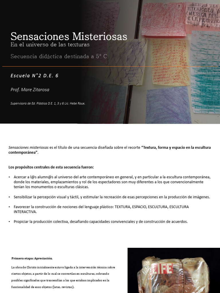Escuela 2 DE 6 Prof. Mare Zitarosa | PDF | Escultura