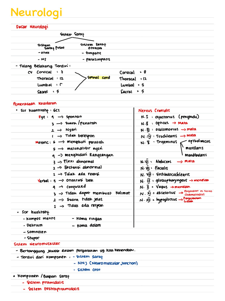 Catatan Neuro | PDF