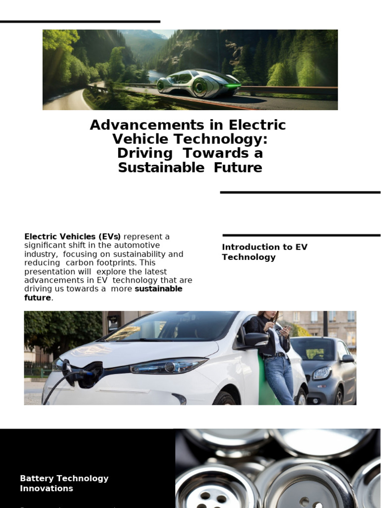 Slidesgo Advancements in Electric Vehicle Technology Driving Towards A ...